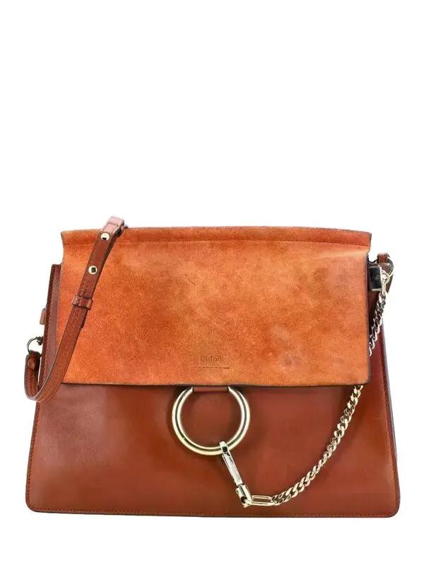 Chloé Faye Leather Medium Shoulder Bag - Brown