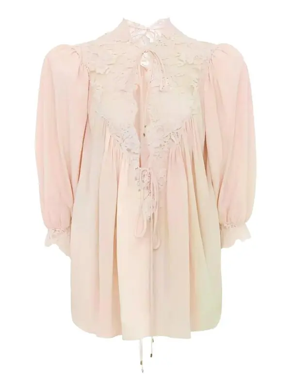 Chloé Lace-detail Blouse - Neutrals