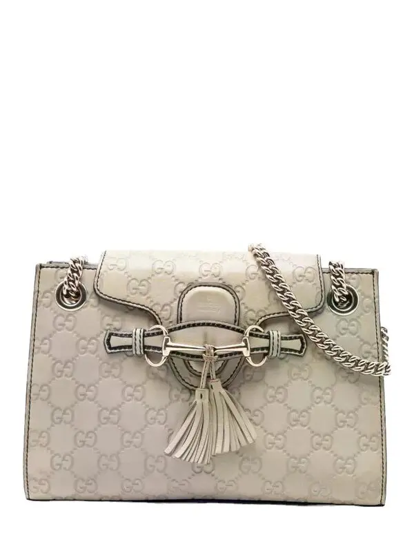Gucci Small Sima Emily Shoulder Bag - White