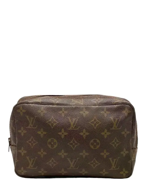 LOUIS VUITTON 1982 Monogram Trousse Toilette 23 Clutch - Brown