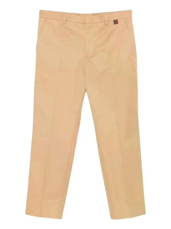 Gucci Trousers With Cuffed Hem - Neutrals