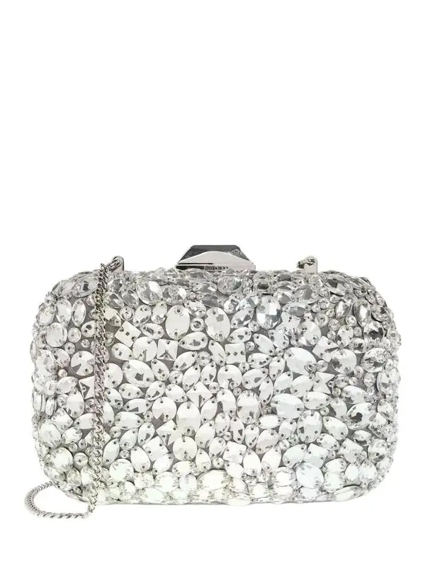 JIMMY CHOO Cloud Crystal-embellished Clutch Bag - Silver