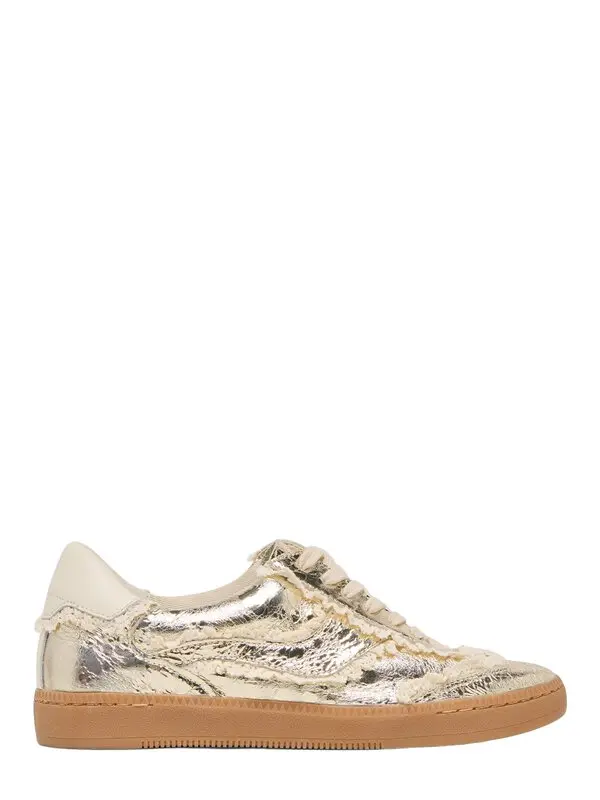 DOLCEVITA Notice Lace Sneakers - Platinum Distressed Leather