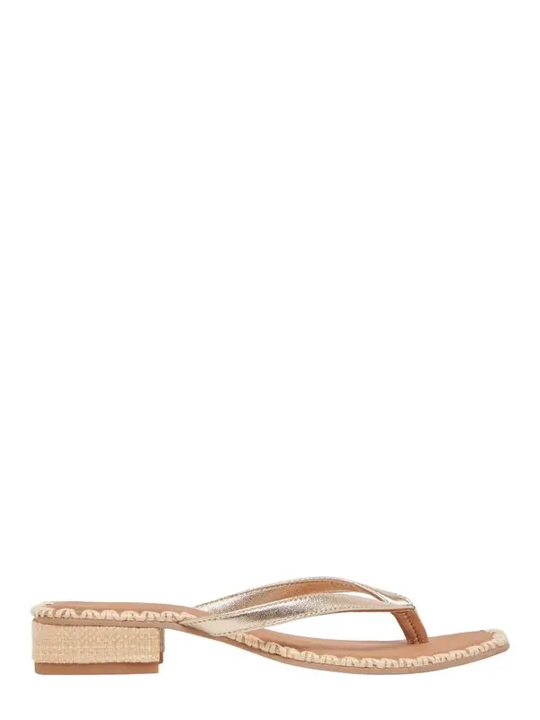 DOLCEVITA Barty Sandals - Gold Metallic Leather