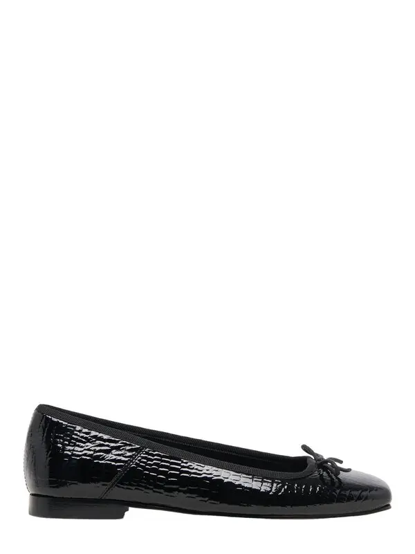 DOLCEVITA Anisa Ballet Flat - Noir Embossed Leather