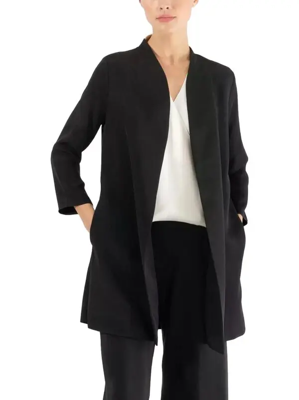 PETER COHEN Open-front Coat - Black