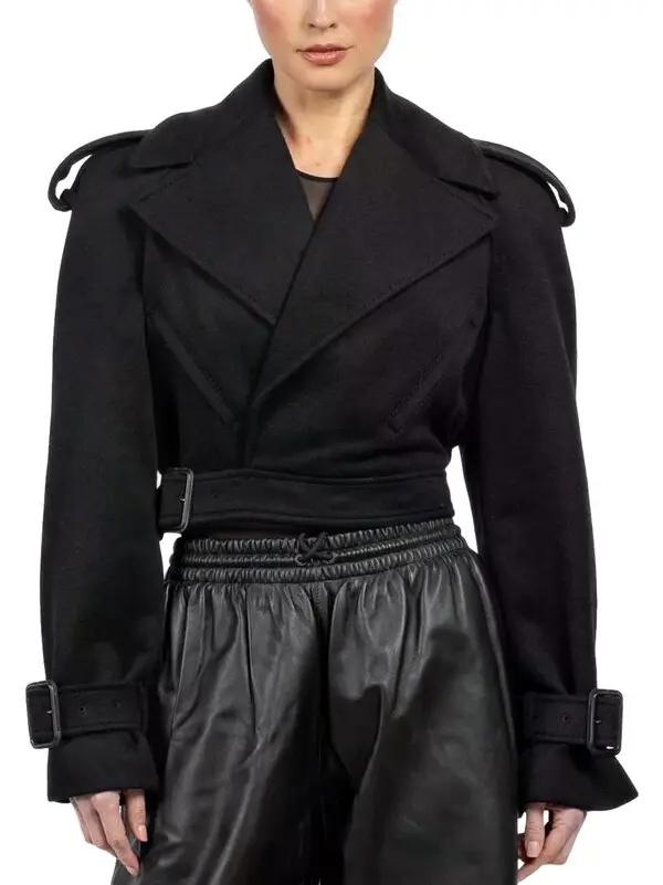 Wardrobe.NYC Cropped Jacket - Black