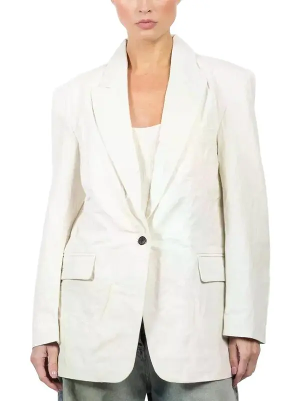 Isabel Benenato Single-button Pocket Blazer - Neutrals