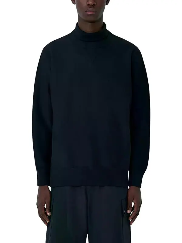 Comme Des Garçons High-neck Ribbed Sweater - Black