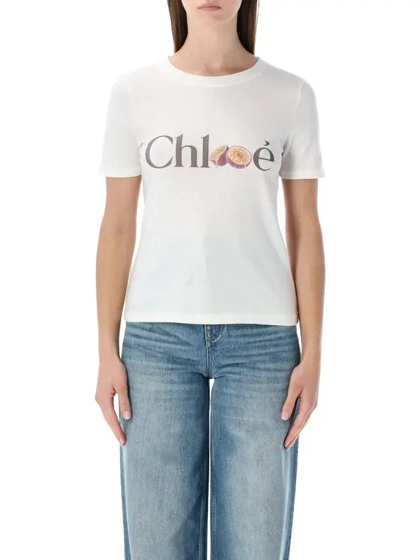 Chloé Passion Fruit Logo T-shirt - Whiye