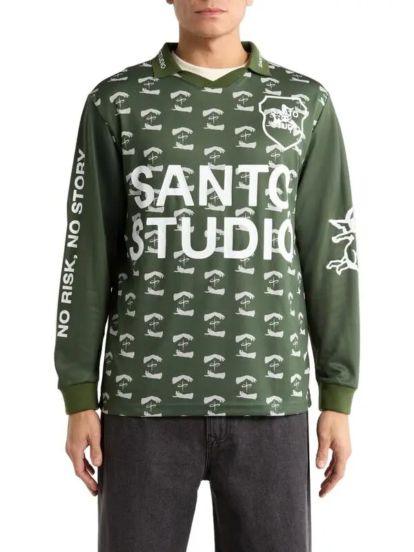 SANTO STUDIO Faith Over Fear Long Sleeve Club Jersey - Green