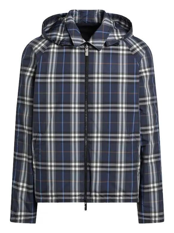Burberry Reversible Check Pattern Jacket - Blue