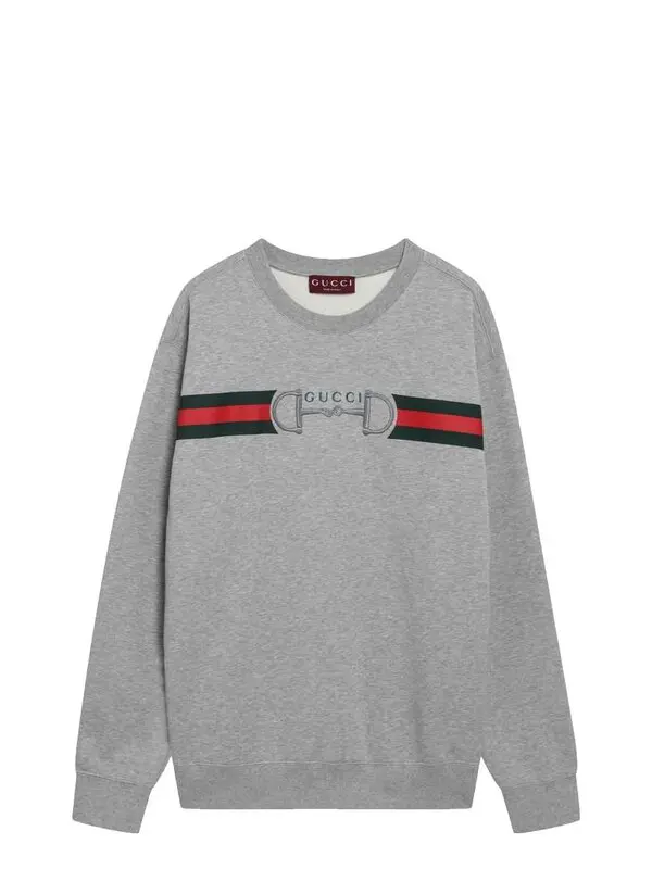 Gucci Jersey Sweatshirt With Logo - Grey