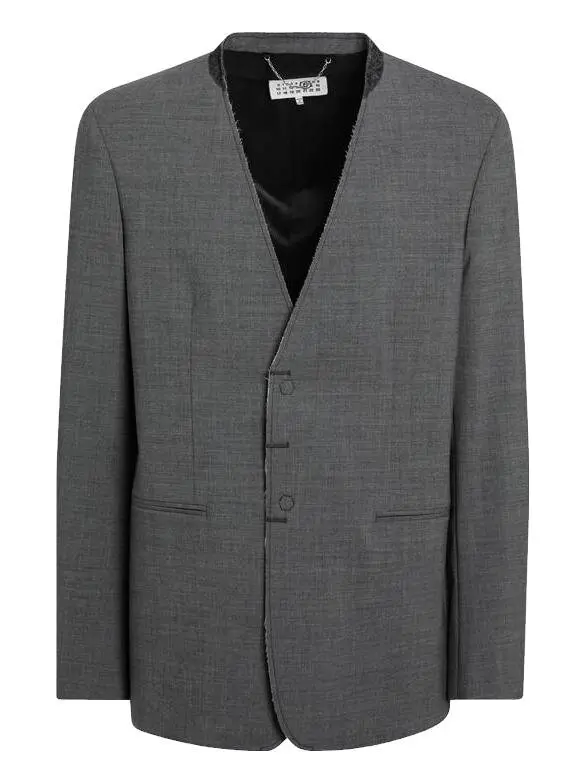 MAISON MARGIELA Mélange Wool-blend Jacket - Grey