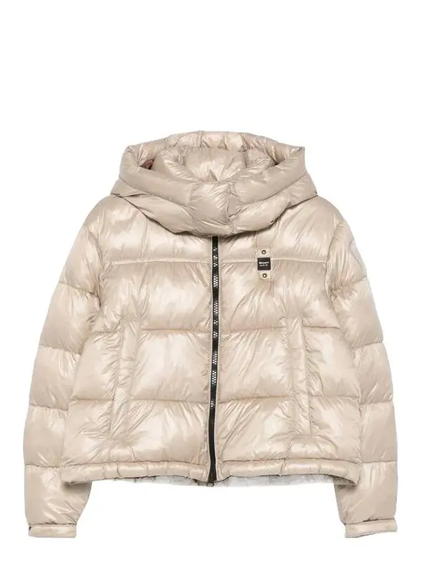 BLAUER. Winter Jacket With Removable High Collar - Beige