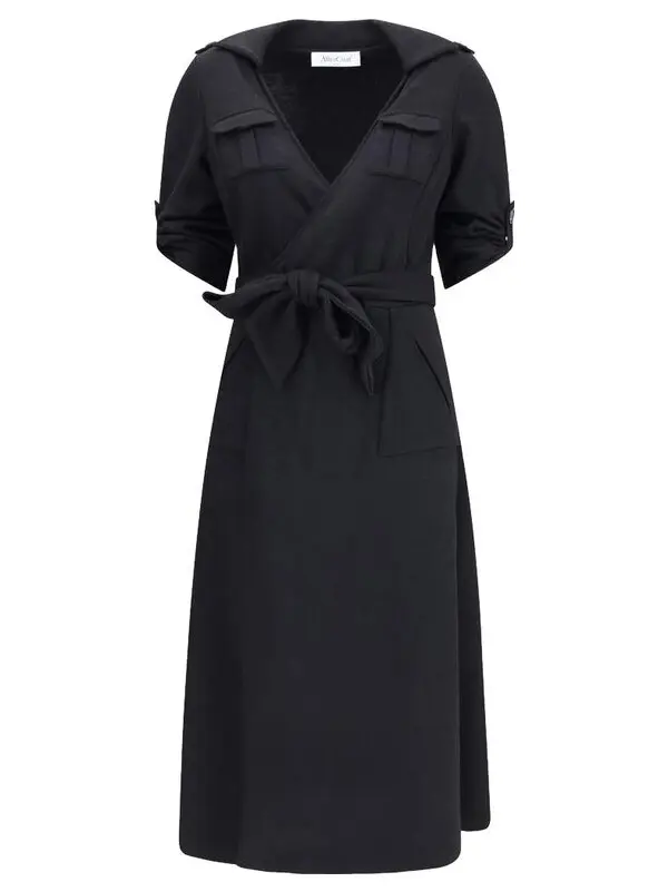 AFTERCOAT Jersey Shirt Dress - Black
