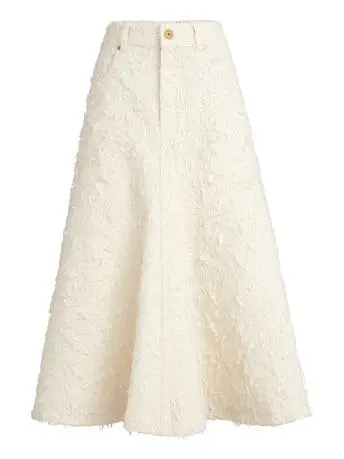 Brunello Cucinelli Five-pocket Flared Skirt - Ivory