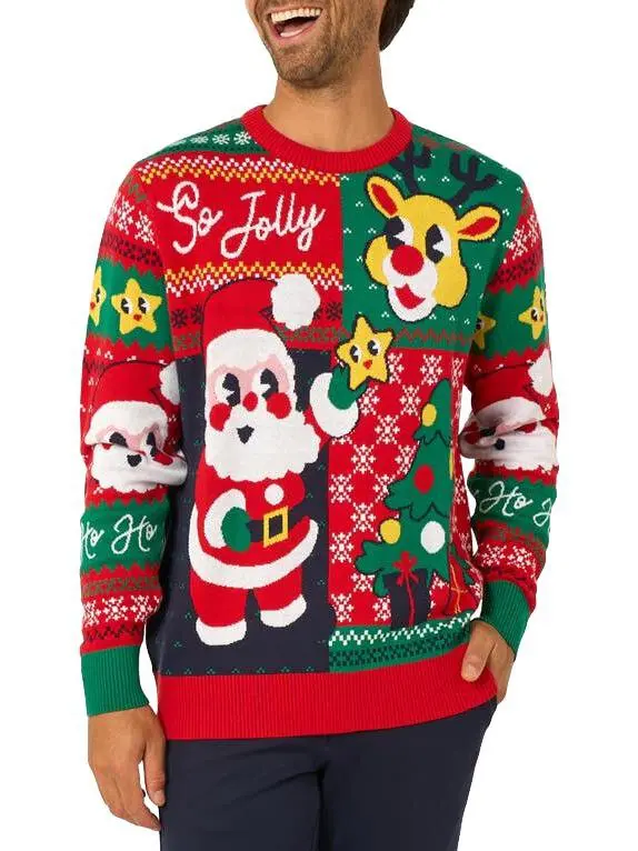 Opposuits Happy Claus Christmas Crewneck Sweater - Red Multi