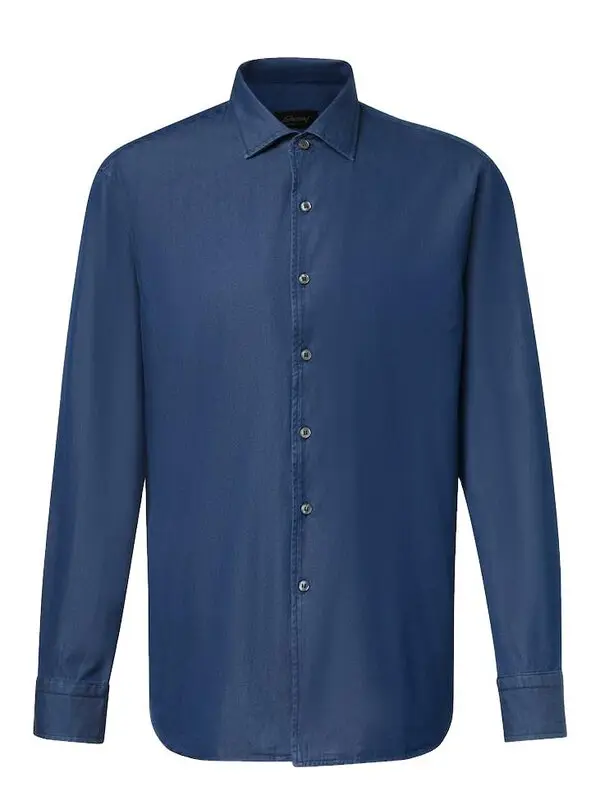 Brioni Marcello Cotton Shirt - Blue