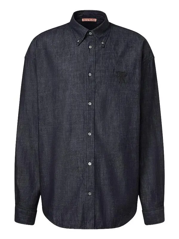 Acne Studios Embroidered Denim Shirt - Blue