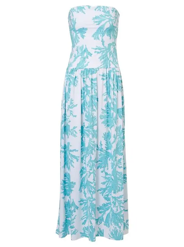 ALEXANDRA MIRO Ottilie Printed Maxi Dress - Blue