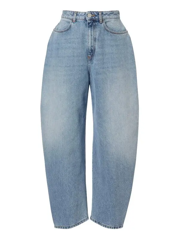 RÓHE Barrel Leg Jeans In Classic - Blue
