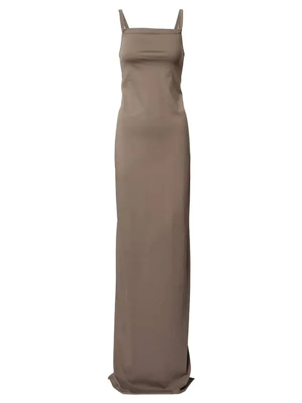 Rick Owens Temple Cotton Maxi Dress - Grey