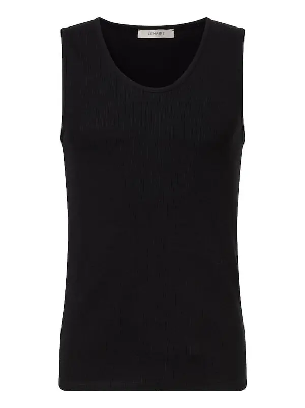 LEMAIRE Cotton And Linen Tank Top - Black