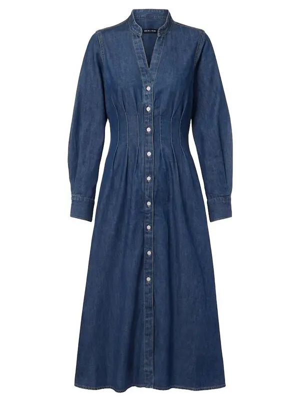Veronica Beard Arcadia Denim Shirt Dress - Blue