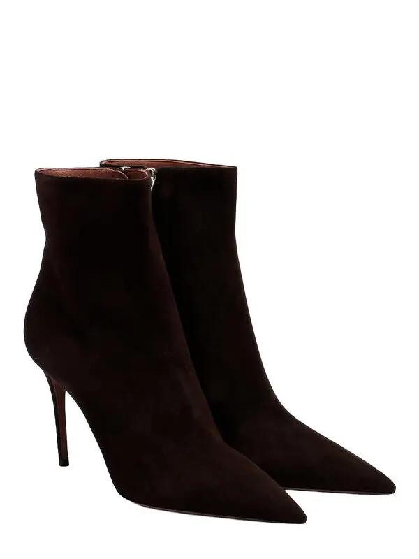 Paris Texas Vera 85 Suede Ankle Boots - Brown