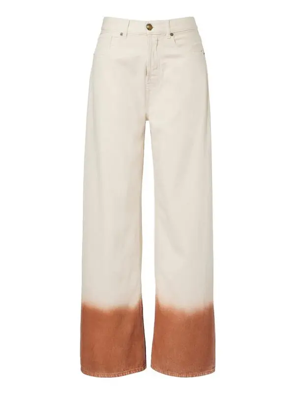 Alanui Shades Of Eden Wide-leg Jeans - White