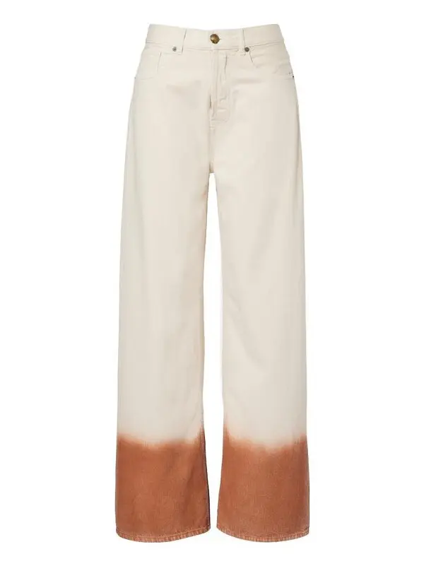 Alanui Shades Of Eden Wide-leg Jeans - White