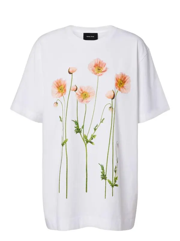 Simone Rocha Floral Cotton Jersey T-shirt - White