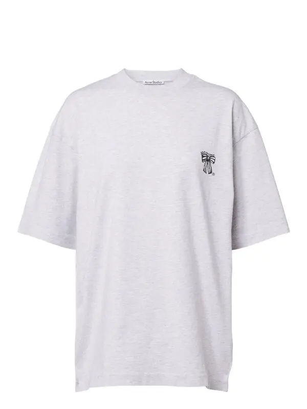 Acne Studios Logo Cotton T-shirt - Grey