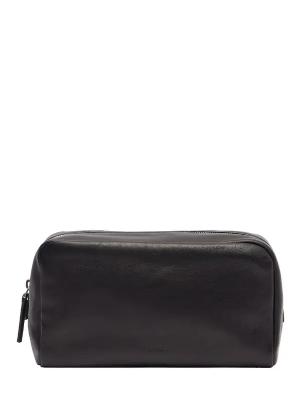 THE ROW Leather Pouch - Black