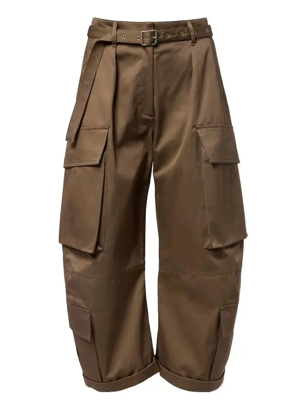 Acne Studios Pama Cropped Cargo Pants - Green