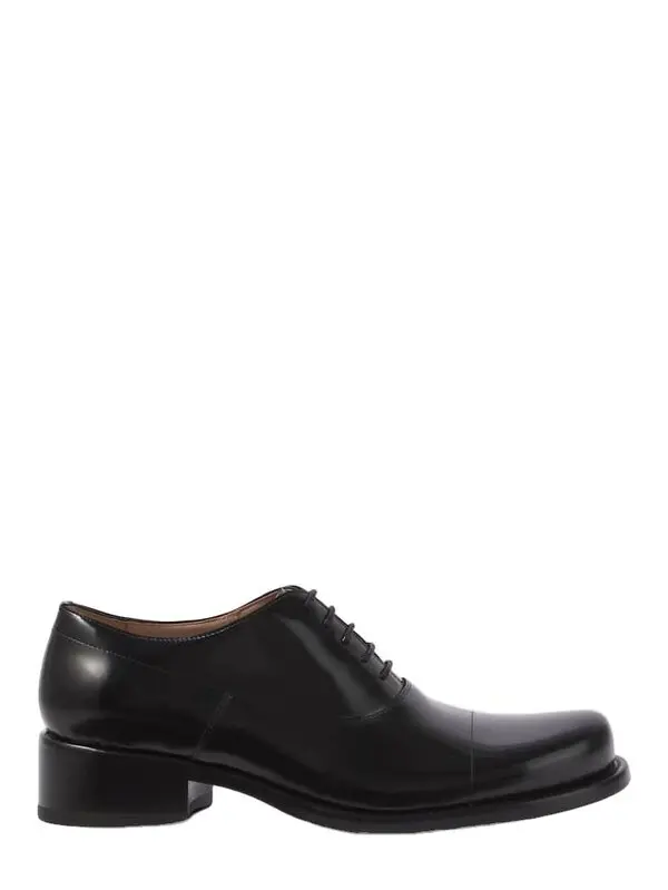 THE ROW Kai Leather Derby Shoes - Black