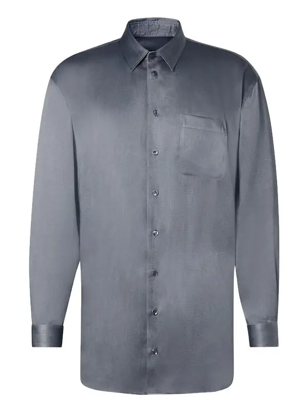 Giorgio Armani Satin Shirt - Grey