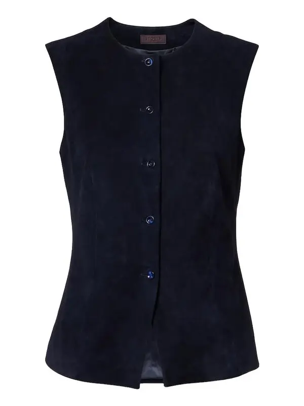 Stouls Casino Suede Vest - Blue