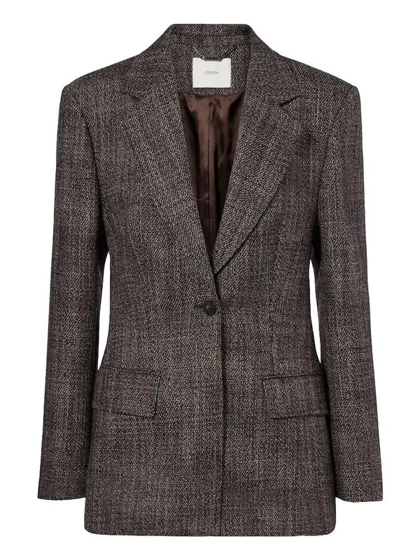 JOSEPH Fallon Virgin Wool Blazer - Brown