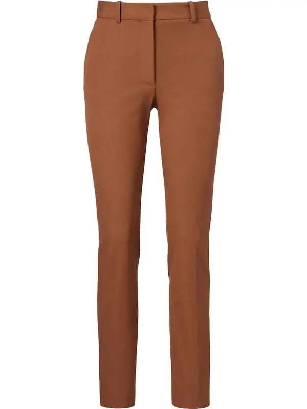JOSEPH Coleman Gabardine Straight Pants - Brown