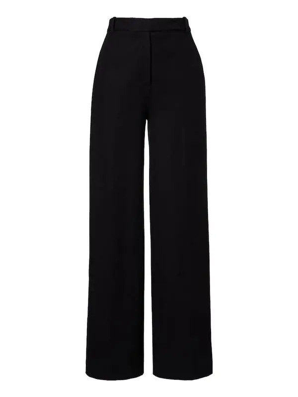 JOSEPH Yukio Gabardine Wide-leg Pants - Black