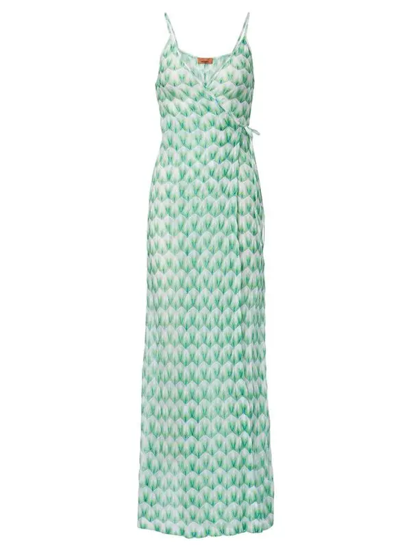 Missoni Zigzag Wrap Dress - Green