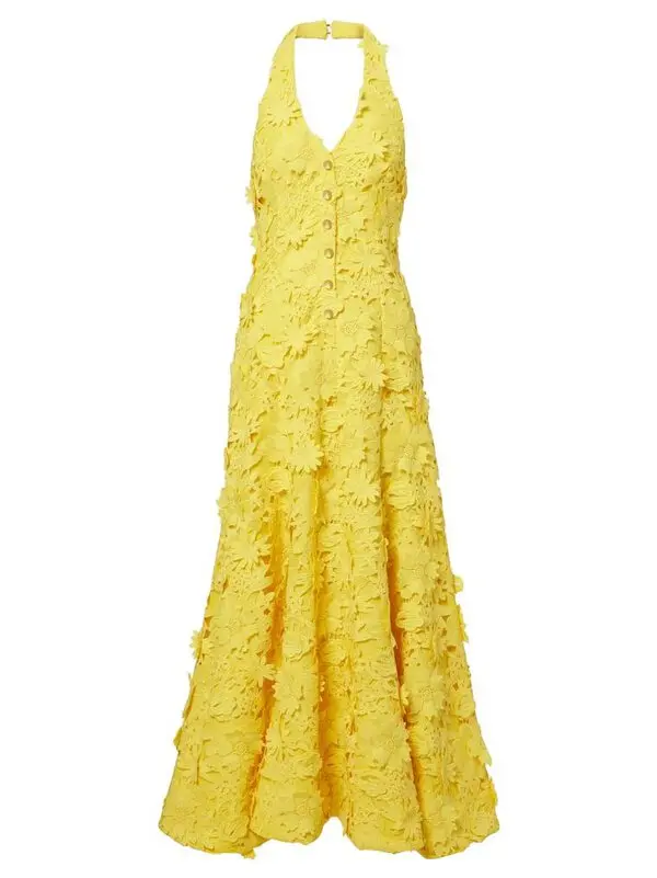 LEO LIN Juliette Lace Maxi Dress - Yellow