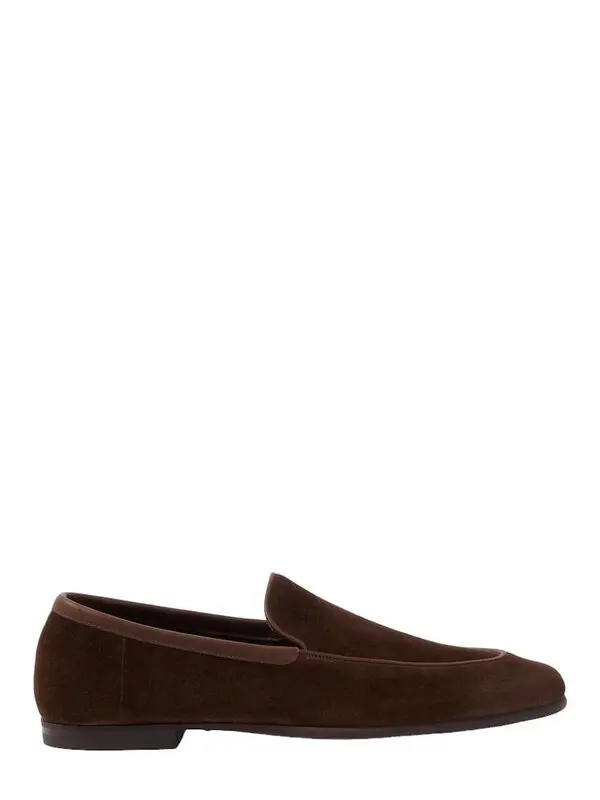 John Lobb Tyne Suede Loafers - Black