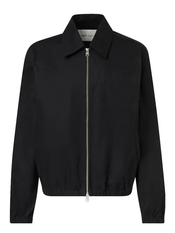 AMI Paris De Cour Cotton Gabardine Jacket - Black