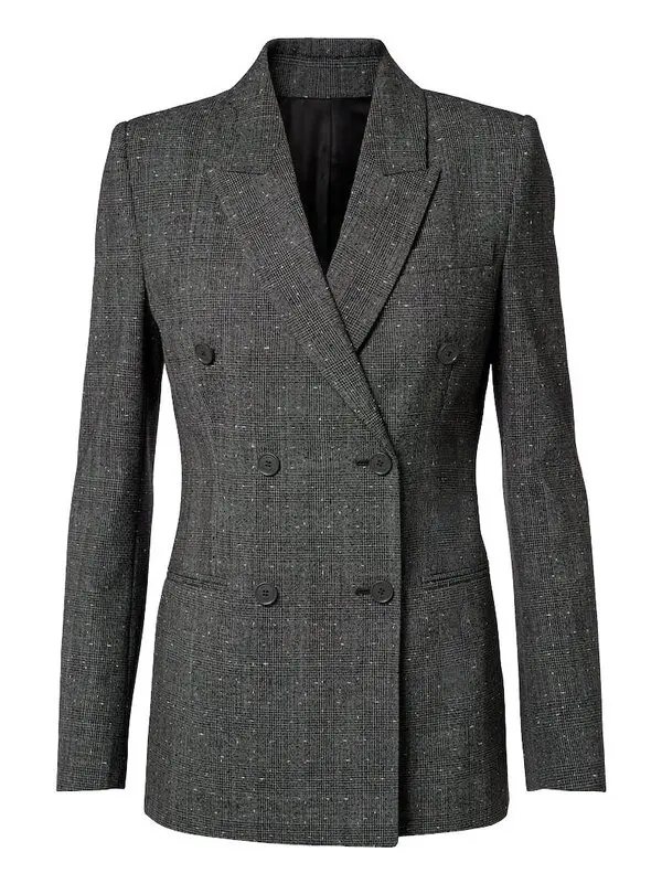 Alexander McQueen Prince Of Wales Check Wool Blazer - Grey
