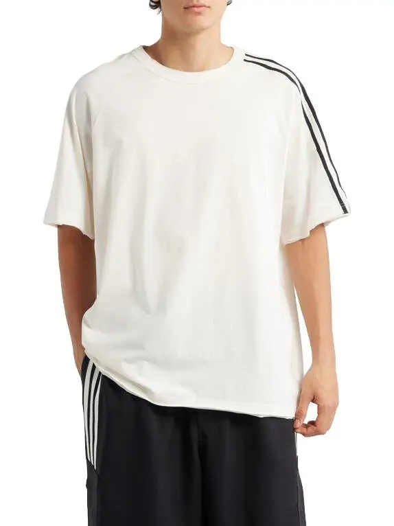 Y3 Raw Edge 3-stripes T-shirt - Beige