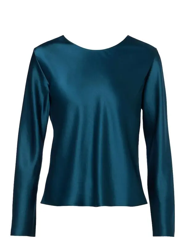 LESET Barb Satin Top - Blue