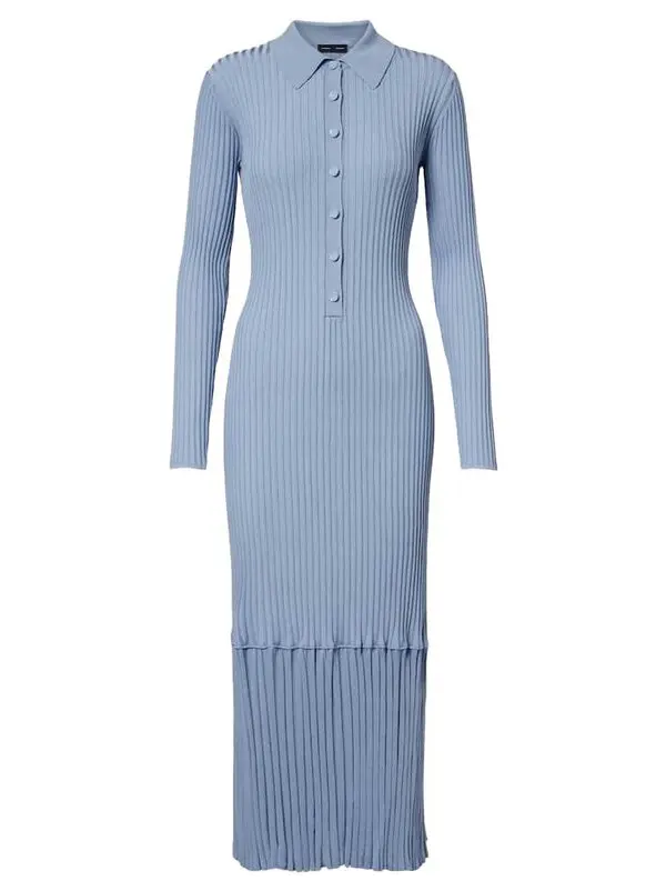 Proenza Schouler Luiza Ribbed-knit Sweater Dress - Blue